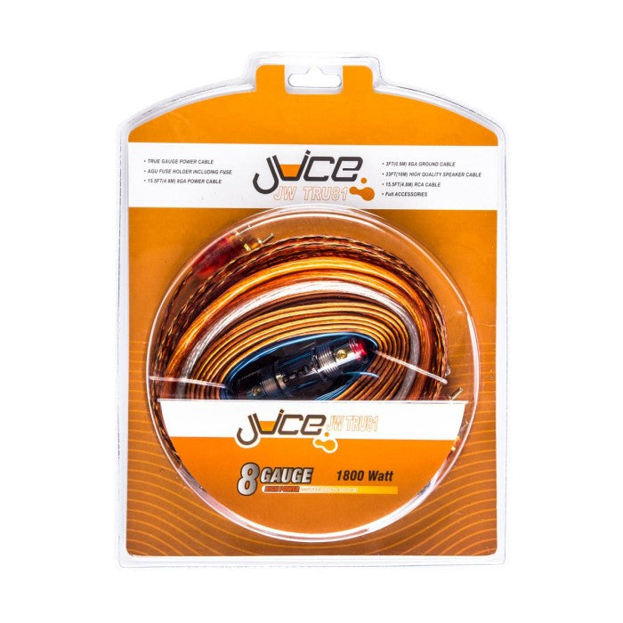 Juice JWTRU81 8 Gauge Mono/2 Channel 1800w Amplifier Wiring Kit — IPI Trade